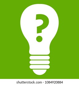 Light Bulb Question Mark Inside Icon Stock Illustration 746995654
