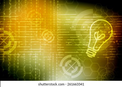 Light Bulb Technology Background Stock Illustration 261663341 ...