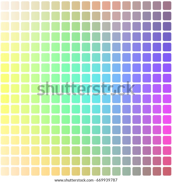Light Rainbow Abstract Rounded Corners Tiles Stock Illustration ...