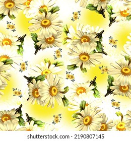 Light Simple Background Wait Flower Allover Stock Illustration ...