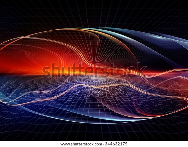 Light Waves Series Composition Light Curves 스톡 일러스트 344632175