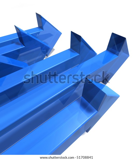 Lightblue Arrows Pointing Forward Bottom Left Stock Illustration 51708841