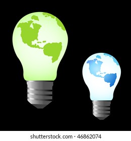 Lightbulb Worldmap Stock Vector (Royalty Free) 46786486 | Shutterstock