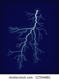 Eight Lightnings Collection Isolated On Blue Stock Vector (Royalty Free) 106748210
