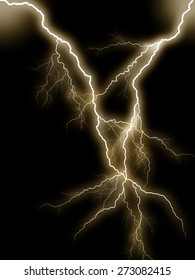 Realistic Lightning Splitter Light Design Thunderstorm Stock Vector ...