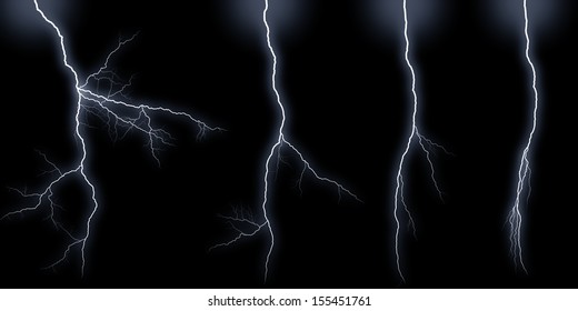 Lightning Bolts Types Stock Illustration 155451761 | Shutterstock