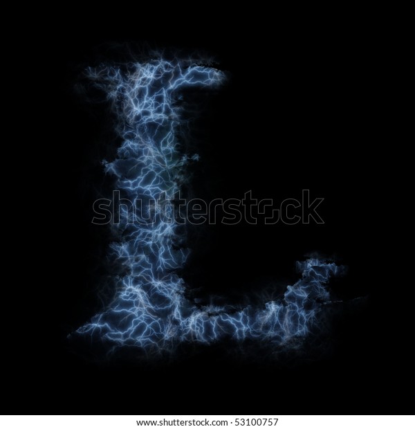 Lightning Shape Letter L Stock Illustration 53100757