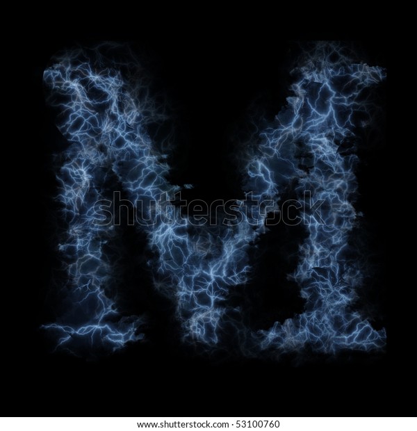 Lightning Shape Letter M Stock Illustration 53100760