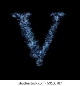 Lightning Shape Letter V: ilustrações stock 53100787 | Shutterstock