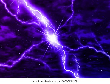 Lightning Sparkling Particle Effect Stock Illustration 1018477144 ...