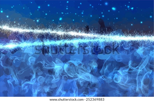 Lightning Smoke Background Raster Version Stock Illustration 252369883 ...
