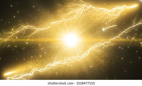 Lightning Sparkling Particle Effect Stock Illustration 1018477153 ...