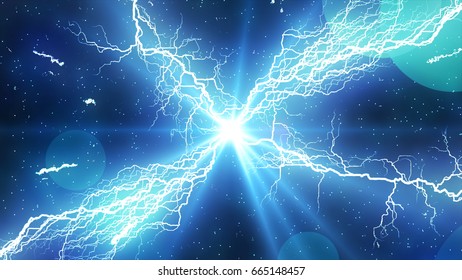 Lightning Sparkling Particle Effect Stock Illustration 665148457 ...