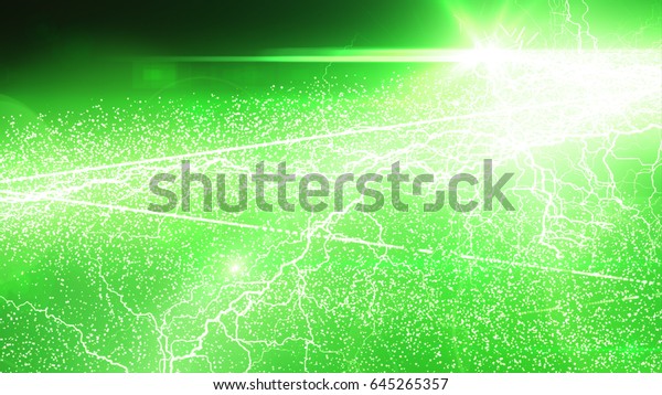Lightning Sparkling Particle Effect 3d Illustration Stock Illustration ...