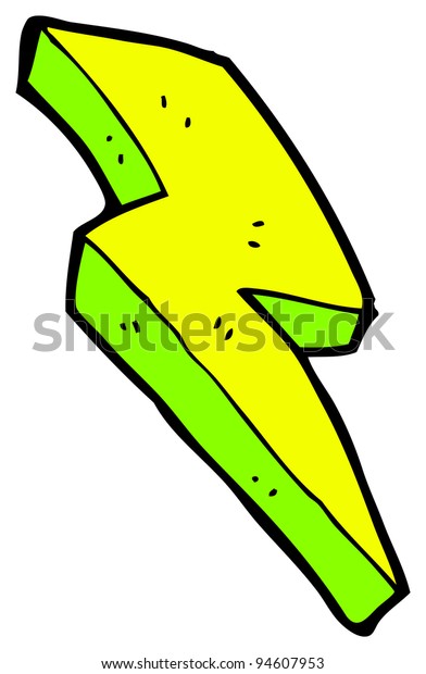 Lightning Strike Cartoon Stock Illustration 94607953