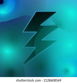 Lightning Symbol Gradient Simple Background Stock Illustration ...