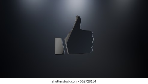 Like Button Black 3d Icon 스톡 일러스트 562728154 | Shutterstock