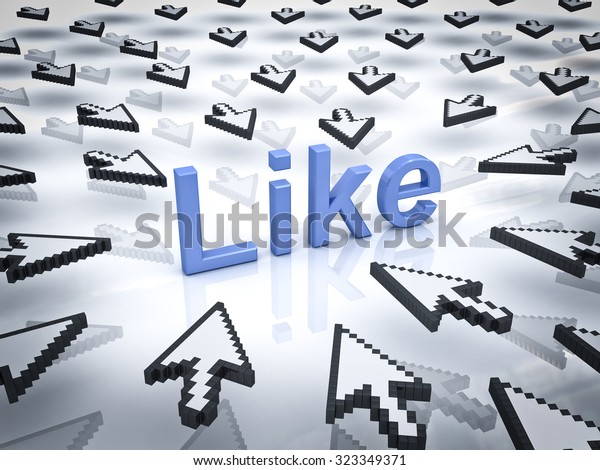 Like Concept Many Arrow Cursors Mouse Stock Illustration 323349371