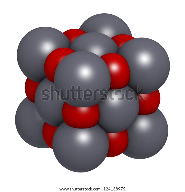 Lime Quicklime Calcium Oxide Cao Crystal Stock Illustration 124138975