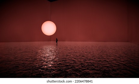 Liminal Space Alone Empty Space 3d Stock Illustration 2206478841 ...
