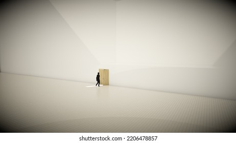 Liminal Space Alone Empty Space 3d Stock Illustration 2206478857 ...