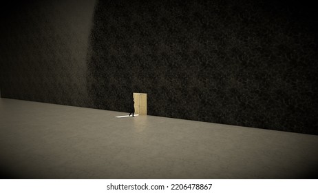 Liminal Space Alone Empty Space 3d Stock Illustration 2206478867 ...
