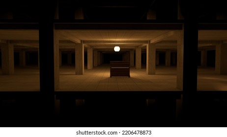 Liminal Space Alone Empty Space 3d Stock Illustration 2206478873 ...
