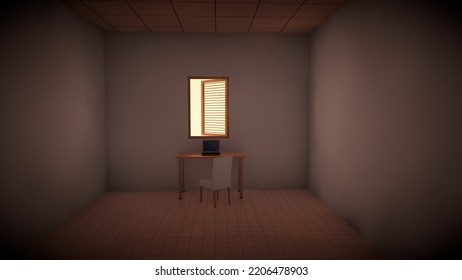 Liminal Space Alone Empty Space 3d Stock Illustration 2206478903 ...