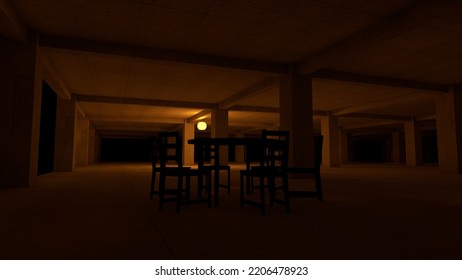 Liminal Space Alone Empty Space 3d Stock Illustration 2206478923 ...