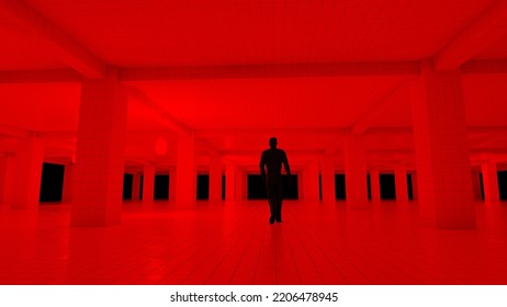 Liminal Space Alone Empty Space 3d Stock Illustration 2206478945 ...