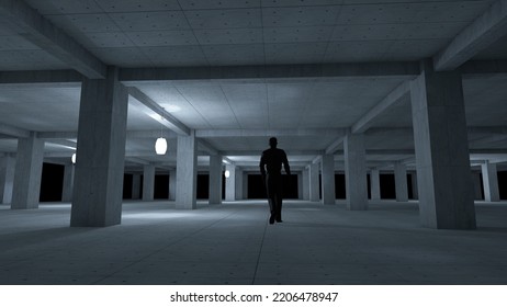 Liminal Space Alone Empty Space 3d Stock Illustration 2206478947 ...