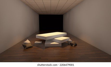 Liminal Space Alone Empty Space 3d Stock Illustration 2206479001 ...