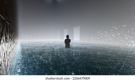 Liminal Space Alone Empty Space 3d Stock Illustration 2206479009 ...