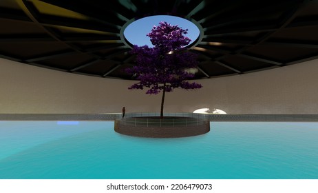 Liminal Space Alone Empty Space 3d Stock Illustration 2206479073 ...