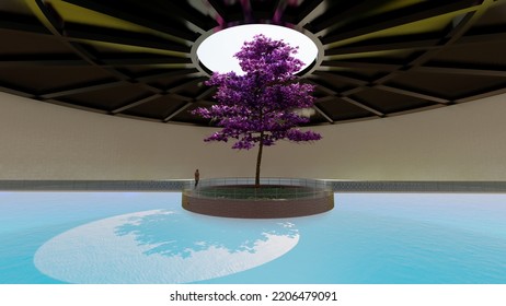 Liminal Space Alone Empty Space 3d Stock Illustration 2206479091 ...