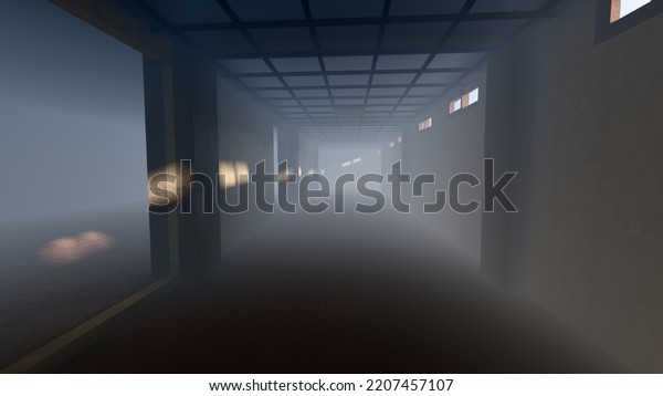 Liminal Space Alone Empty Places 3d Stock Illustration 2207457107 ...