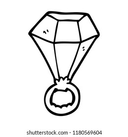 Line Drawing Cartoon Red Ruby Ring Stock Illustration 1180569604 ...