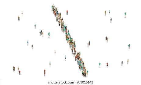 Line Queue Shaped People Crowd Cartoon Stock Illustration 703016143 ...