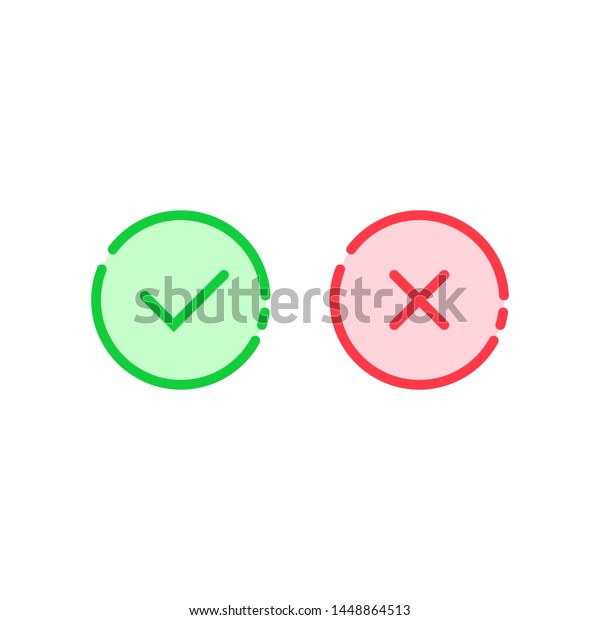 Linear Check Mark Icon Like Tick Stock Illustration 1448864513 ...