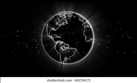 Transparent Earth Planet Globe Grey Shades Stock Illustration ...