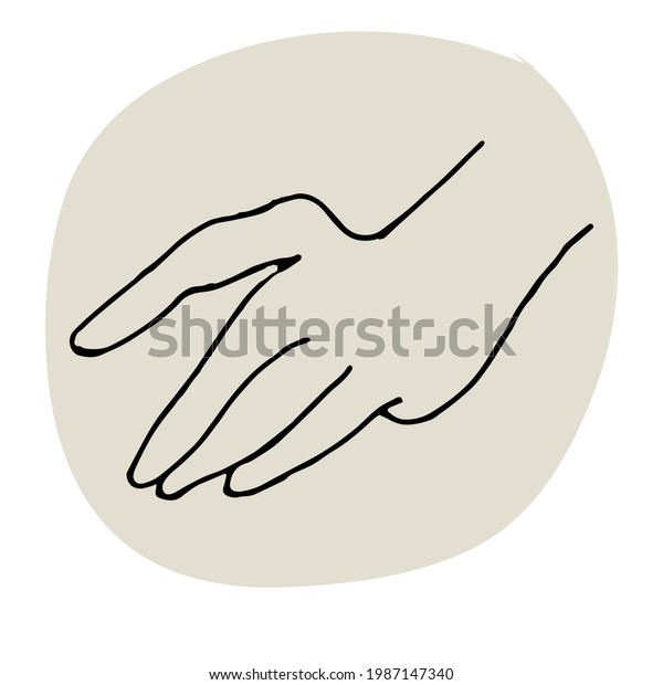 Linear Hand Drawing Logo Design Womens Stock Illustration 1987147340 ...