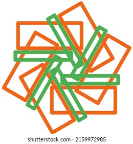 Linear Shapes Hexagonal Shapes Set Crystal Stock Illustration ...