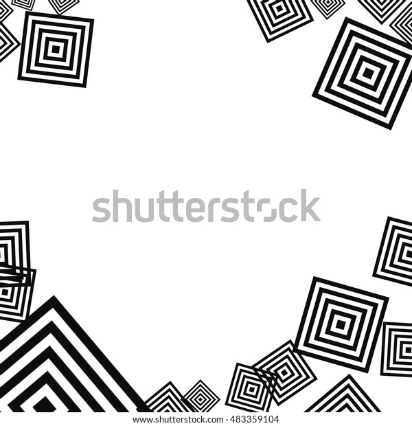Lines Nested Square Illustration Geometer Stock Illustration 483359104 ...