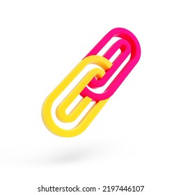 Link Attachment Document Plastic Lineal Colorful Stock Illustration ...