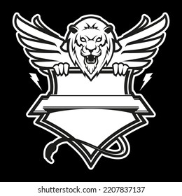 Lion Shield Design Element Stock Illustration 2207837137 | Shutterstock