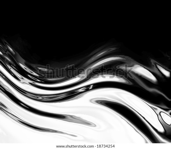 Liquid Chrome Background Some Smooth Lines Stock Illustration 18734254