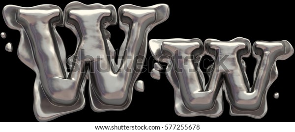 Liquid Metal Font 3d Rendering Stock Illustration 577255678 | Shutterstock