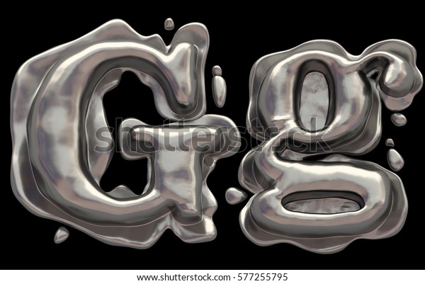 Liquid Metal Font 3d Rendering Stock Illustration 577255795 | Shutterstock