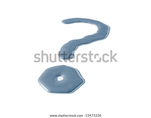 Liquid Question Mark On White Background Stock Illustration 23473336 ...