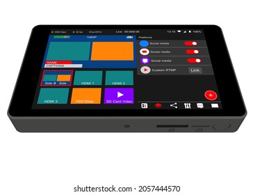 Video Switcher Multi Camera Streaming Studio Stock Vector (Royalty Free ...